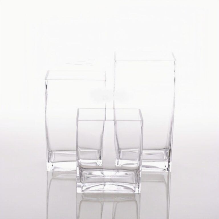 Rectangular Vase Set of 6 (7"x 4" x 6")