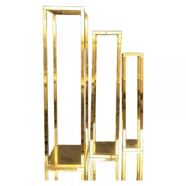 Gold Metal Party Centerpiece Stands S/3