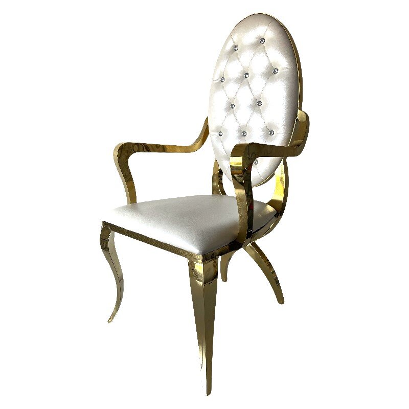 Cartier Chair o back in Gold Stackable