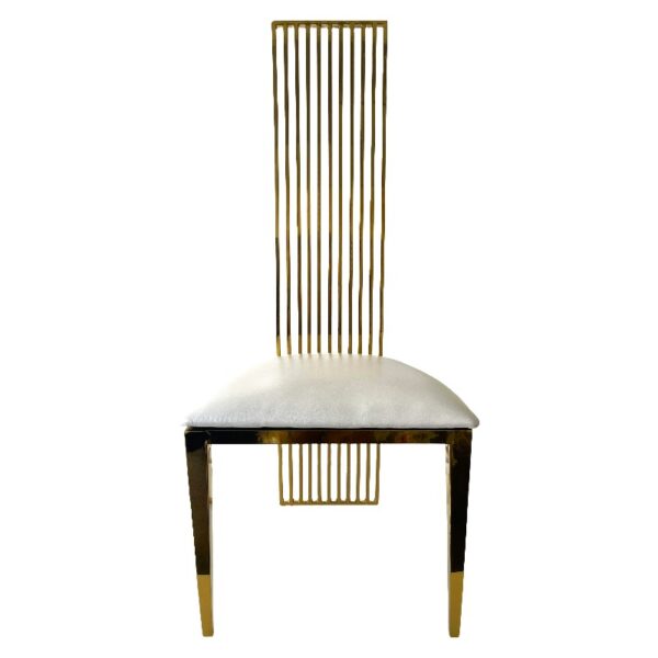 High Back Throne Chair in Gold