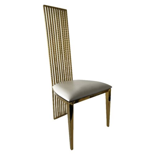 High Back Throne Chair in Gold