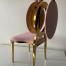 O Back Cartier Chair in Gold