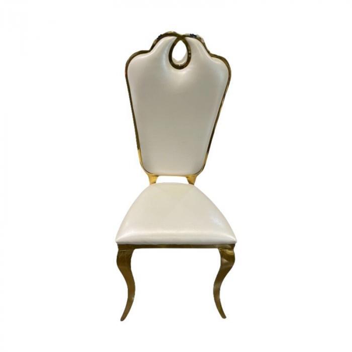 Cartier Chair o back in Gold Stackable