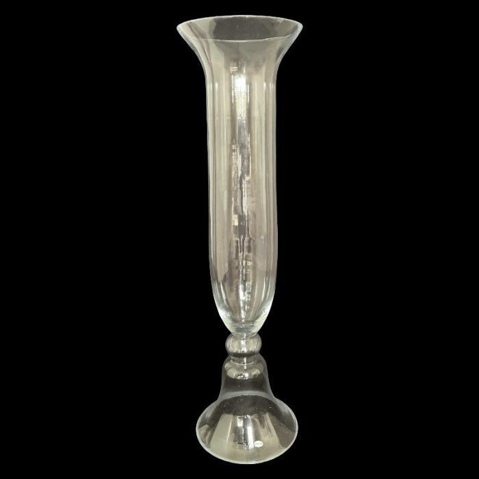Trumpet Vases 32"x9.5" Set of 4 clear